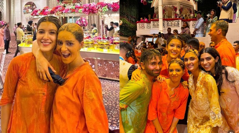 Ananya Panday, Shanaya Kapoor, Khushi Kapoor, Orry smear in Haldi on ...