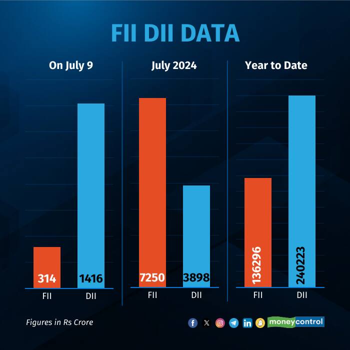 FIIs net buy equities worth Rs 314 crore, DIIs net buy shares worth Rs ...