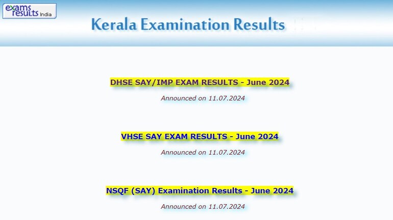 Kerala Plus Two SAY Result 2024 out at keralaresults.nic.in, direct ...