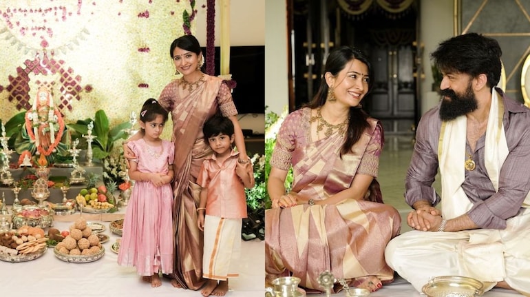 KGF actor Yash, hiw wife Radhika mark the auspicious occasion of ...