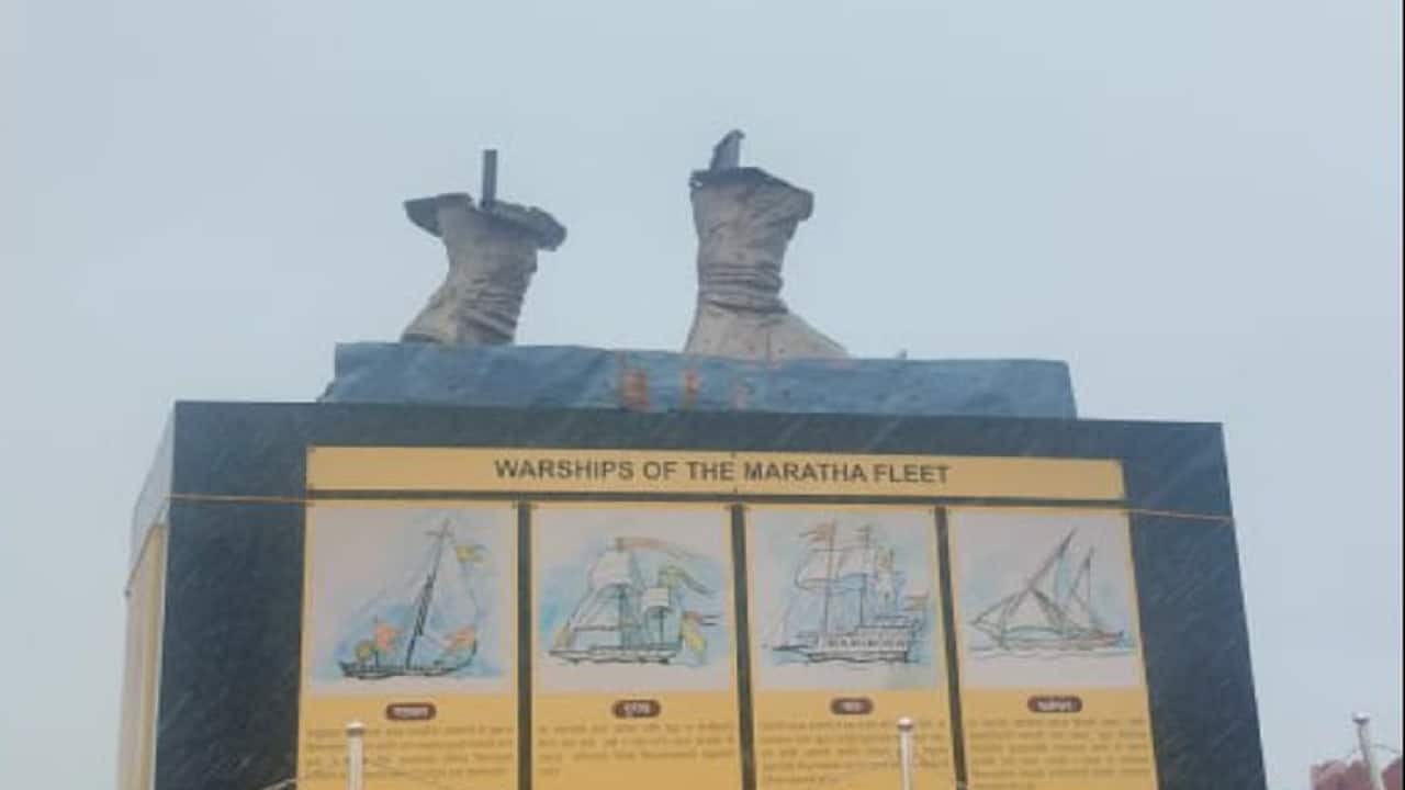 Shivaji Maharaj's statue unveiled 8 months ago collapses in Sindhudurg ...