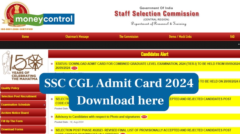 SSC CGL 2024 admit card released for Madhya Pradesh, Western, North Western and Central regions ...