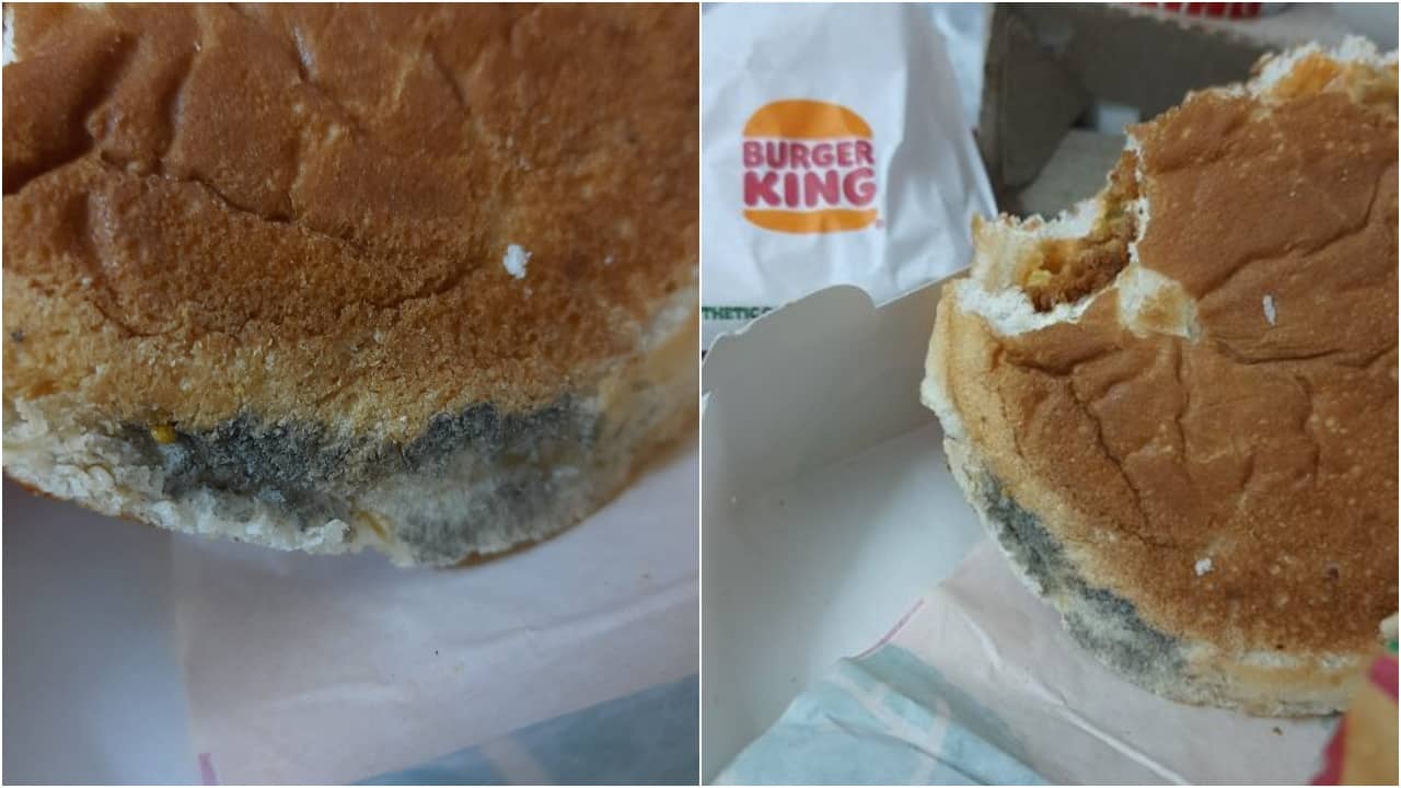 Customer receives mould-infested burger from Burger King. 'This is very ...