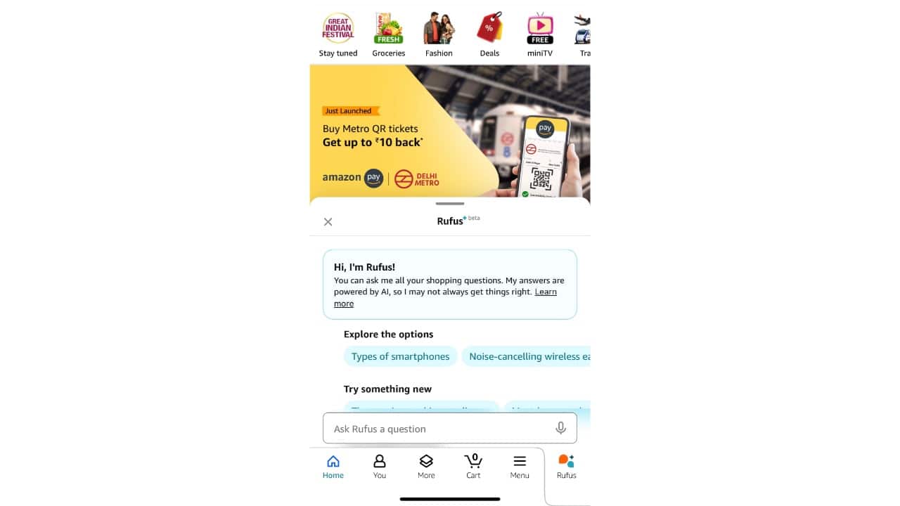 Amazon Rufus AI chatbot now rolling out to users in India
