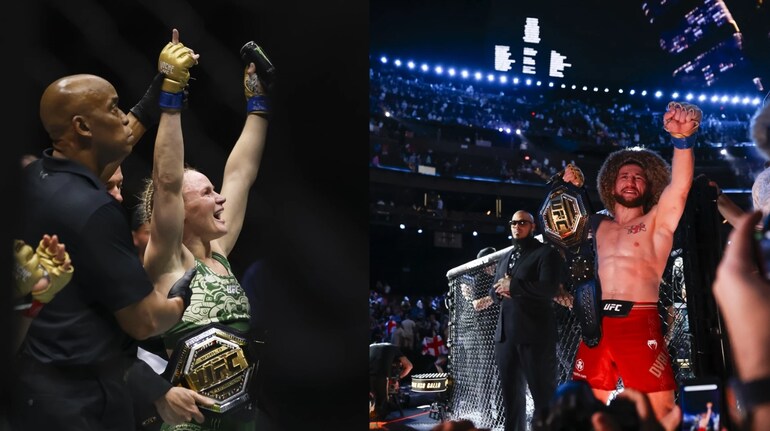 UFC 306: Merab Dvalishvili becomes new bantamweight champion, Valentina ...
