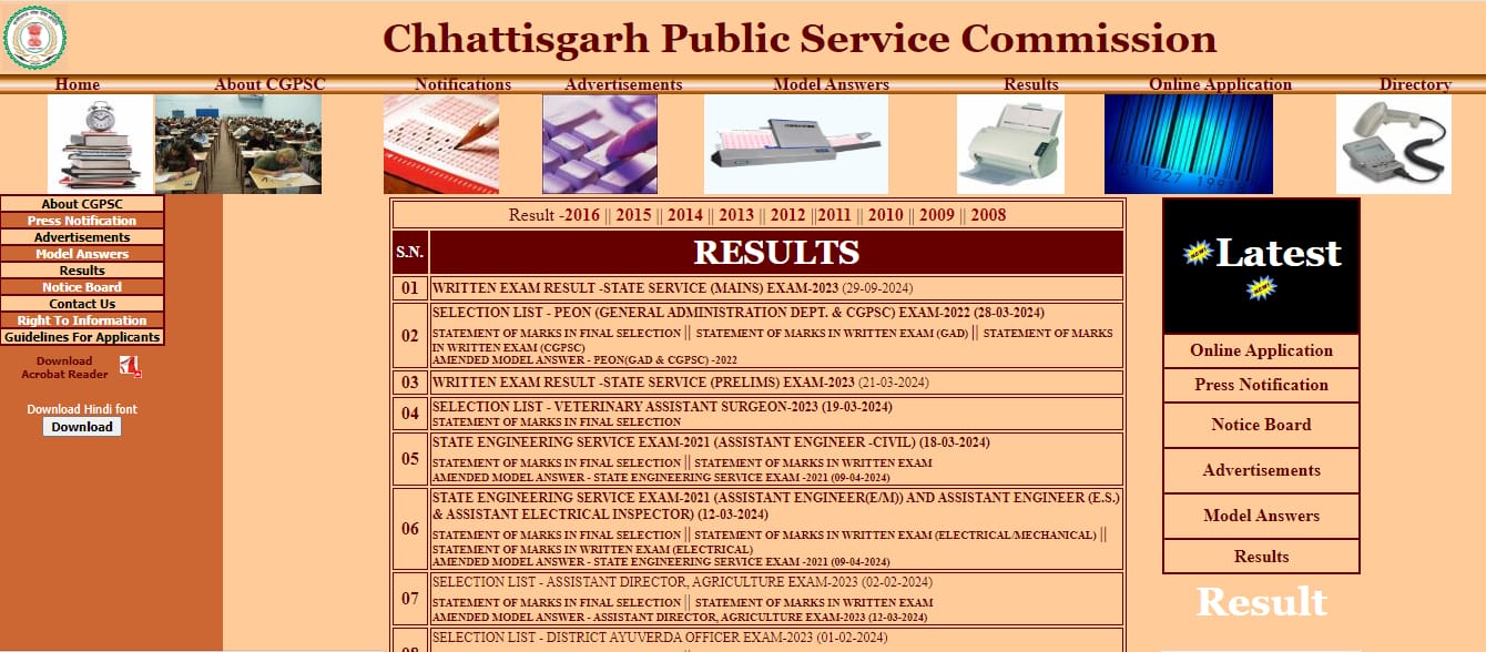 CGPSC Mains Result 2024 declared at psc.cg.gov.in, direct link here