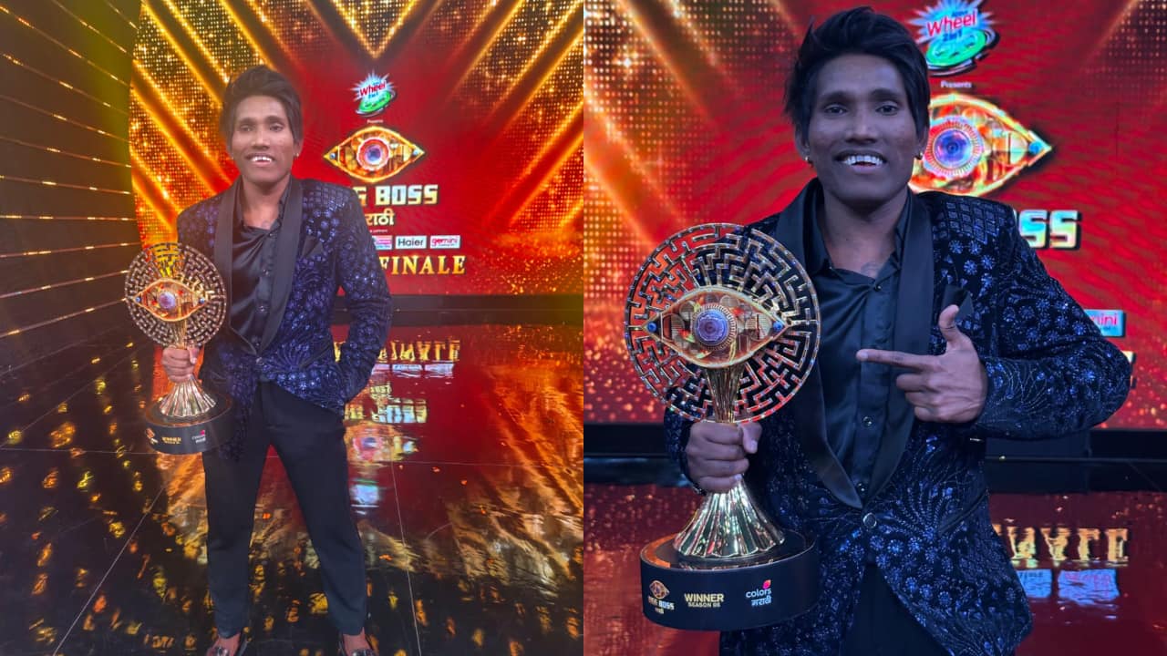 Suraj Chavan lifts the trophy of Bigg Boss Marathi 5, wins Rs 14.6 lakh ...