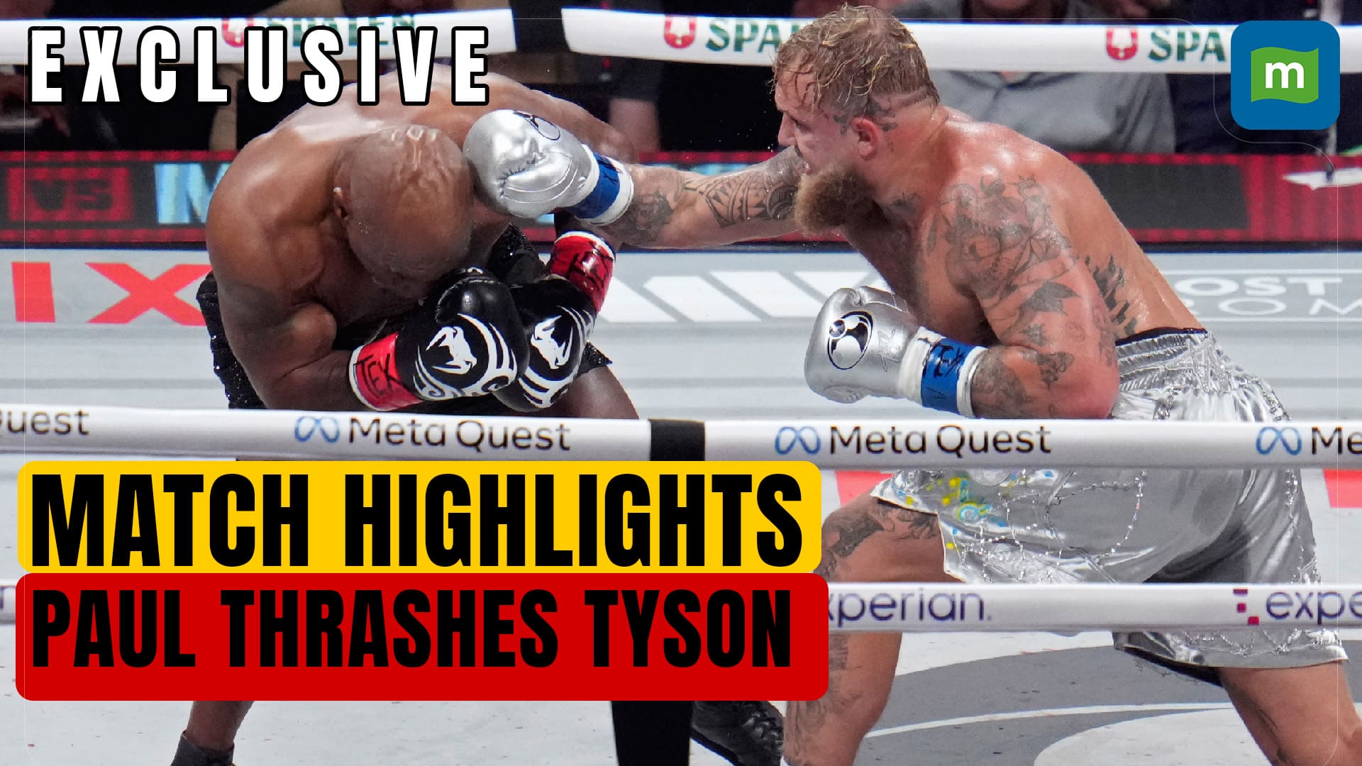 Mike Tyson Vs Jake Paul Match Highlights: Paul defeats Tyson in eight ...