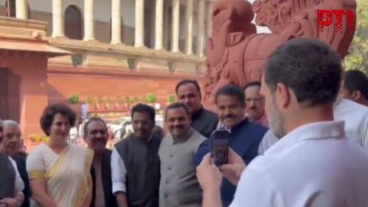 Watch: Rahul Gandhi captures sister Priyanka Gandhi's big Lok Sabha ...