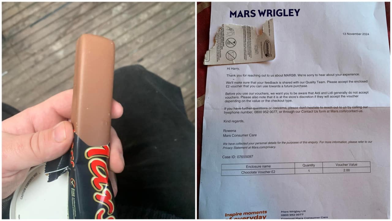 UK man finds 'smooth' Mars bar minus signature ripples, company sends £ ...