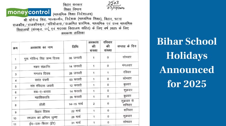 Bihar School Holidays Announced for 2025: Summer Vacation Starts on June 2, Complete List Here