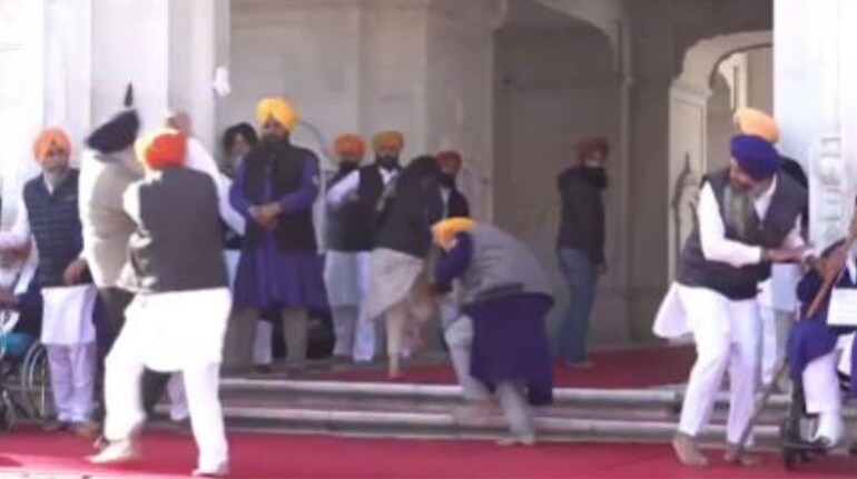 Video: How alert ‘sewadar’ saved Sukhbir Badal after man opened fire outside Golden Temple