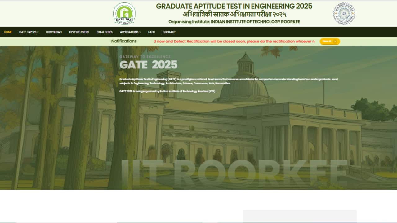 GATE 2025 Admit Card will be released on January 2 at gate2025.iitr.ac ...