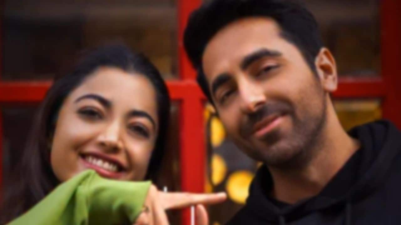 Ayushmann Khurrana and Rashmika Mandanna share adorable behind-the-scenes video from Thama set ...