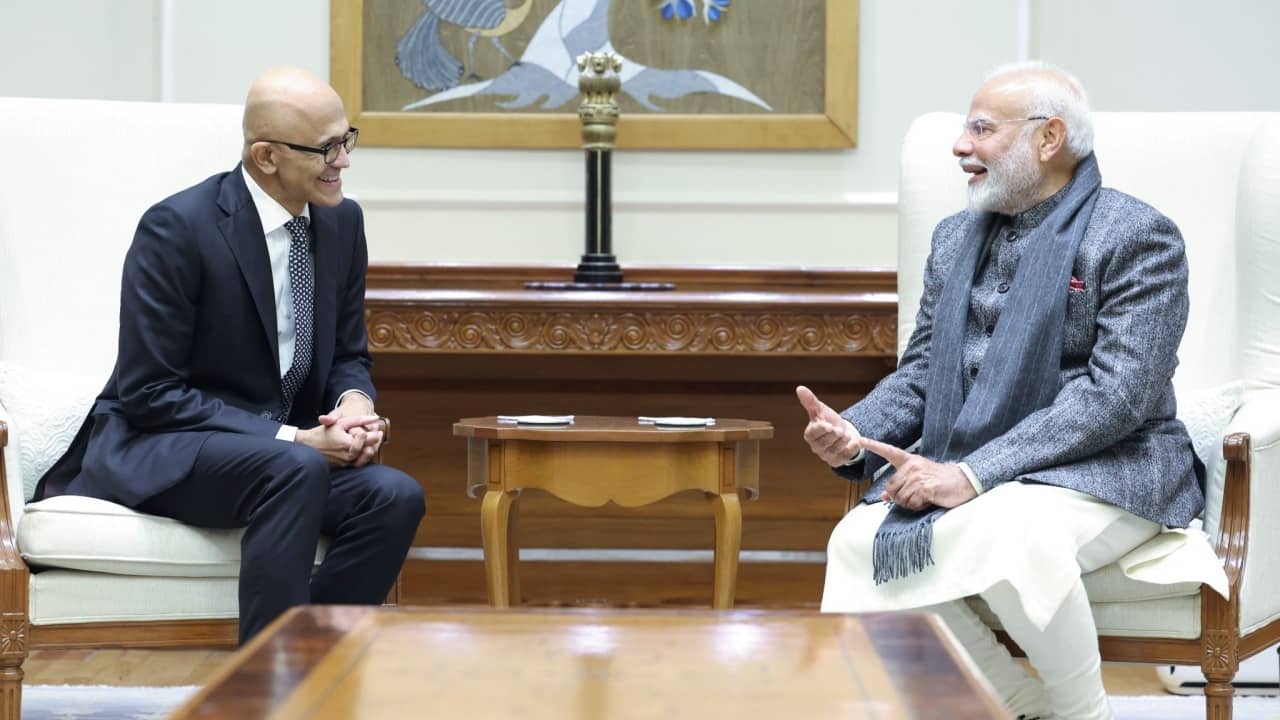PM Modi and Microsoft CEO Satya Nadella discuss AI, tech innovation ...