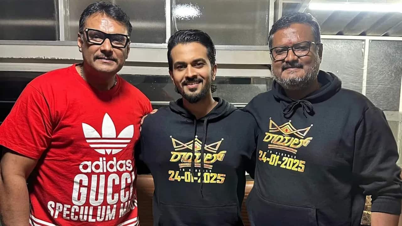 Darshan Thoogudeepa attends brother Dinakar's Kannada directorial Royal ...