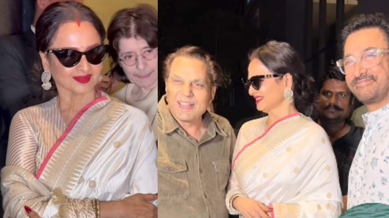 Rekha wears Sindoor at Loveyapa screening, shares heartwarming moment ...