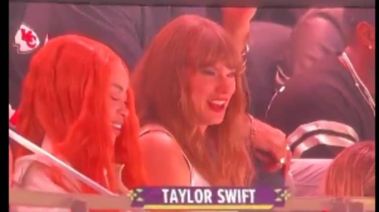 Taylor Swift gets booed by heavily pro-Eagles crowd as she watches the Chiefs at the Super Bowl