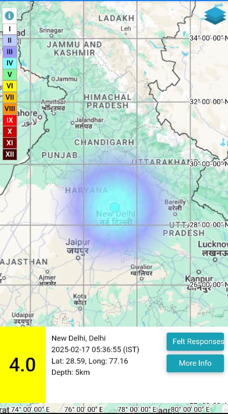 Delhi Earthquake Today: Magnitude 4.0 earthquake jolts New Delhi-NCR ...