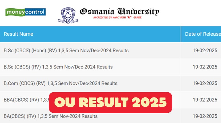 OU Results 2025: Osmania University B.Sc, B.Com, BA, BBA degree result announced @ osmania.ac.in ...