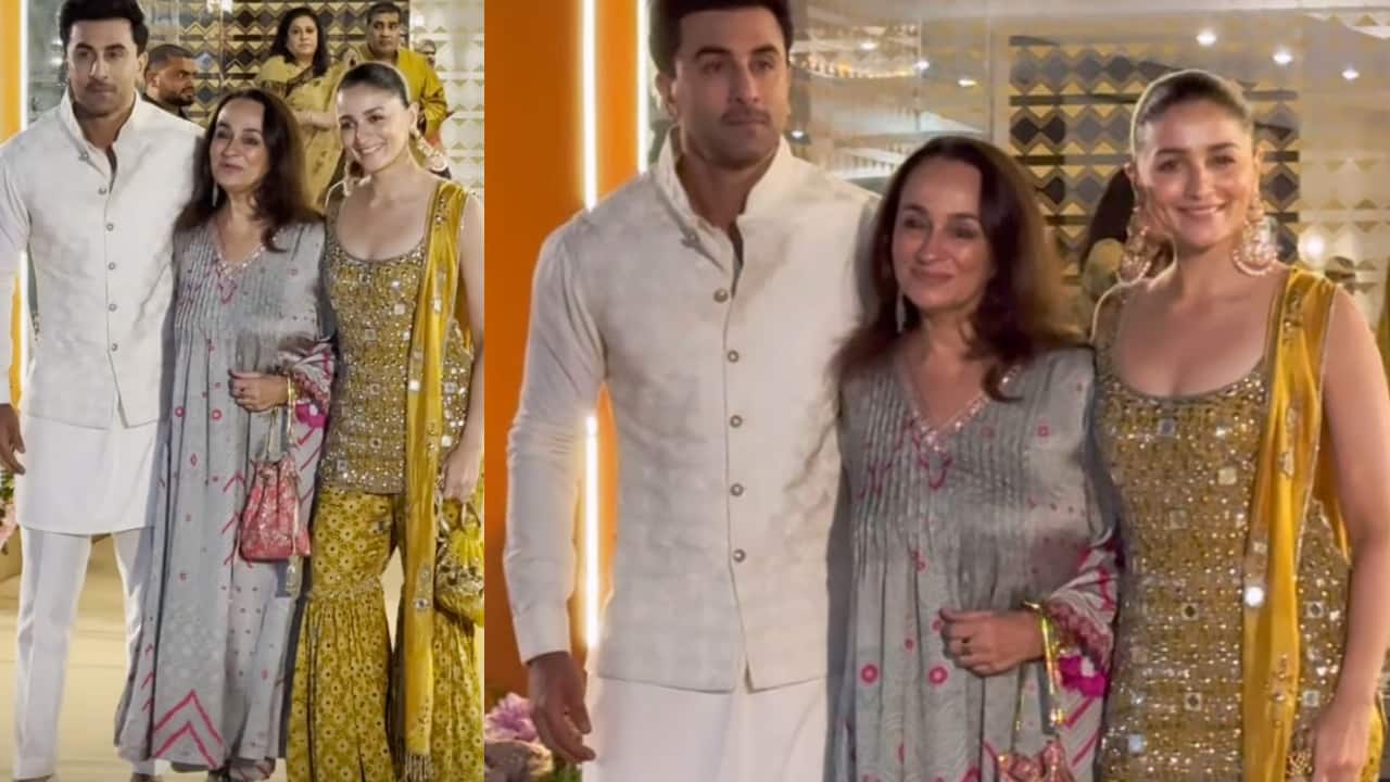 Alia Bhatt stuns in Mustard Sharara at Aadar Jain and Alekha Advani's ...