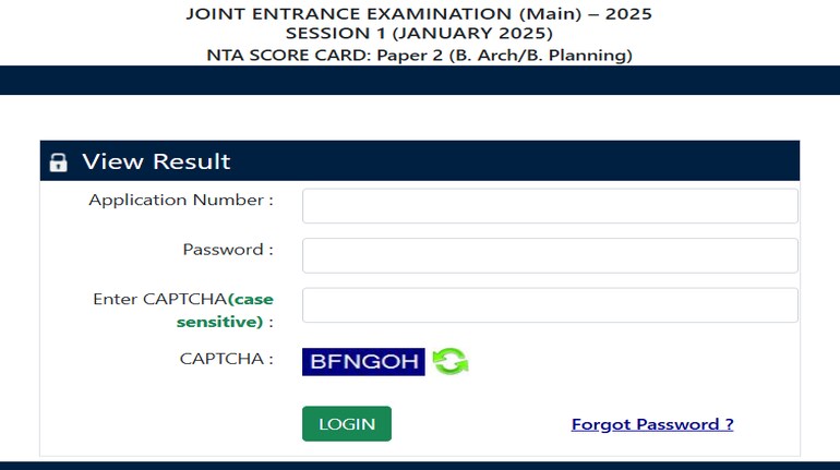 JEE Main Paper 2 Result 2025 declared @ jeemain.nta.ac.in, direct link here