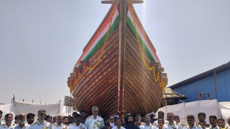 Stitched wooden ship unveiled in Goa, to retrace ancient trading routes