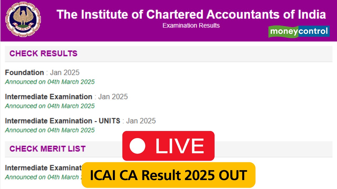 ICAI CA Result 2025 (OUT) Highlights: CA Inter, Foundation January ...
