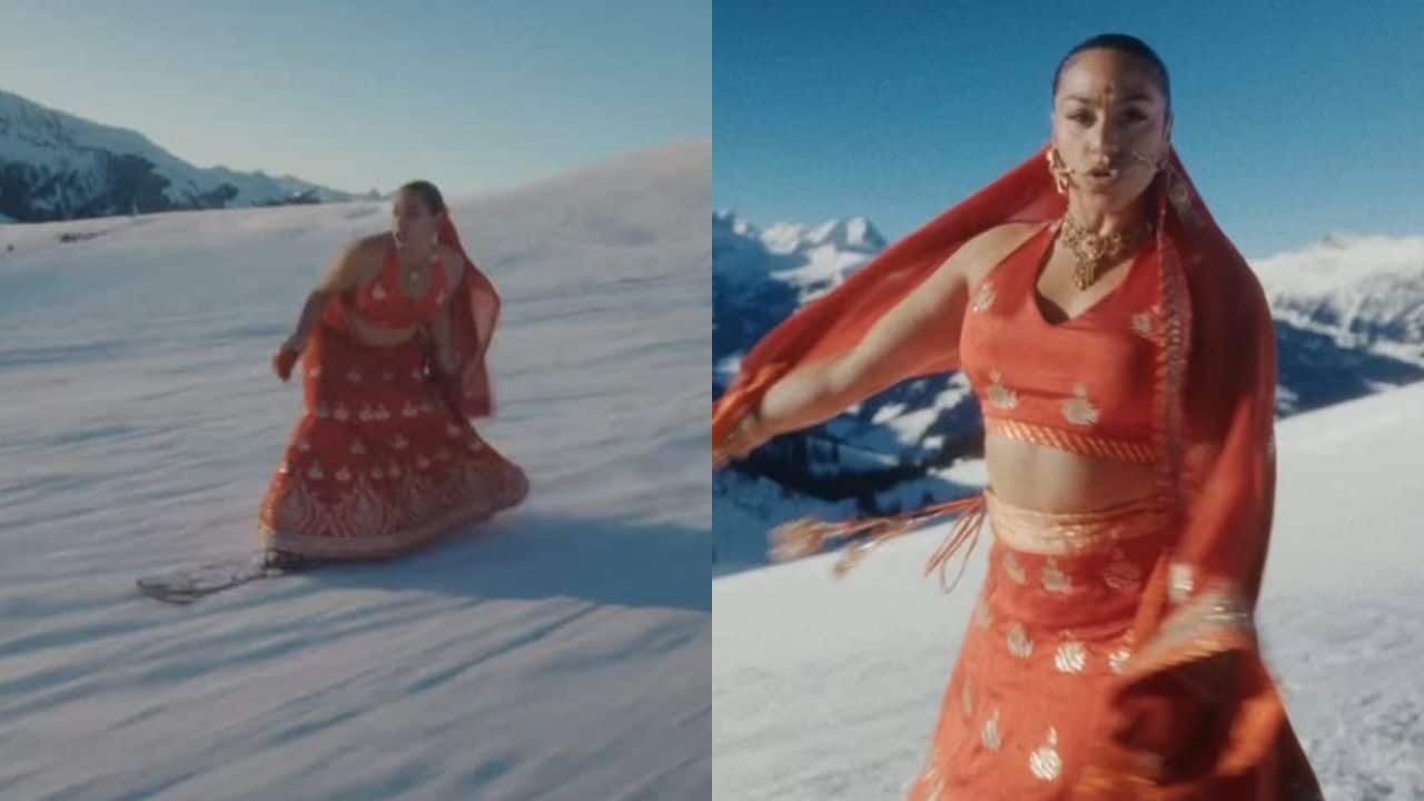 Swiss-Indian singer BombayMami wows fans snowboarding in lehenga for ...