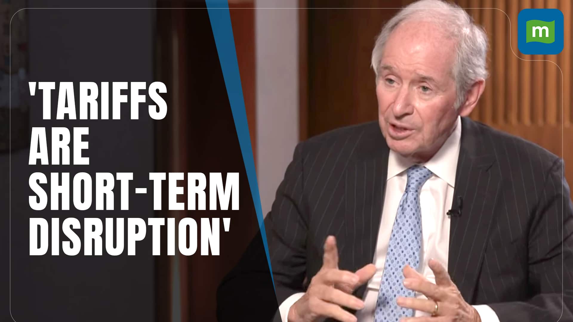 Blackstone CEO Stephen Schwarzman downplays impact of tariffs, calls it ...
