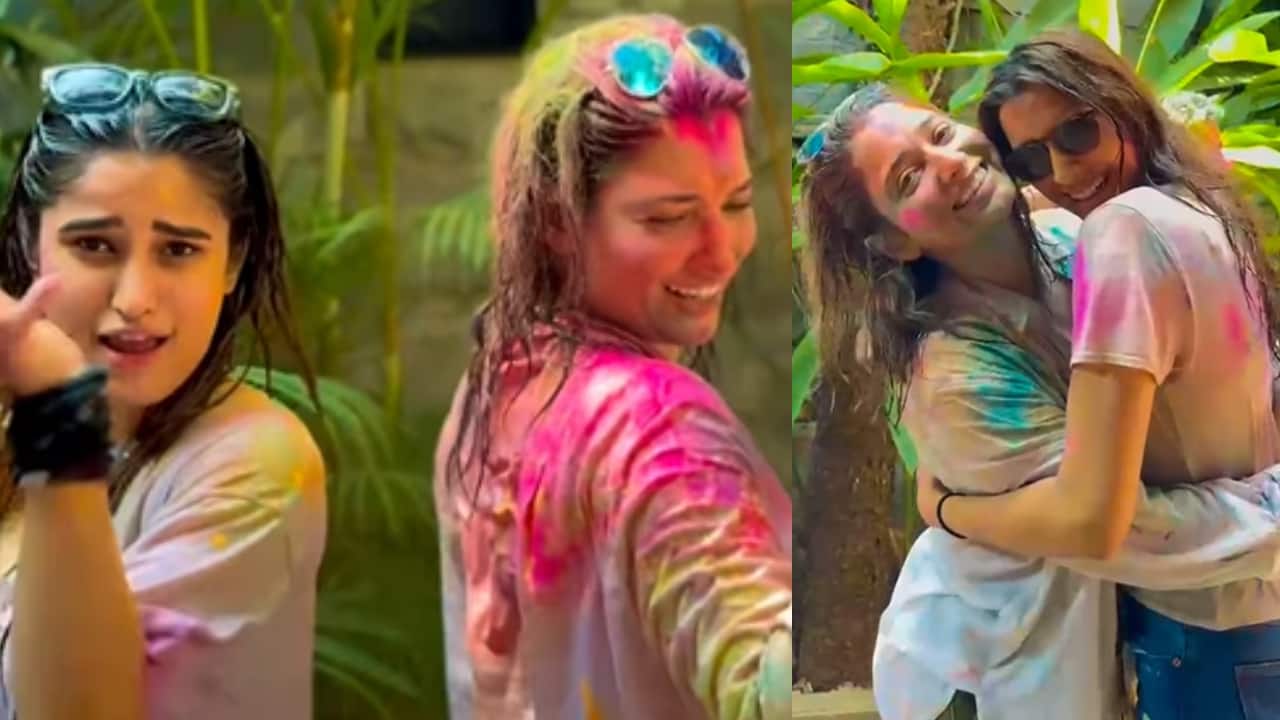 Tamannaah Bhatia enjoys Holi celebrations with Raveena Tandon's ...