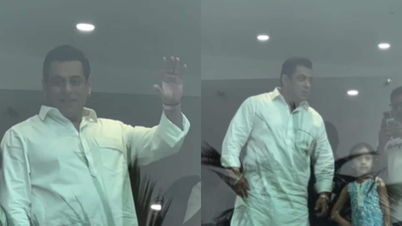 Salman Khan waves at fans on Eid from his residence amidst receiving ...