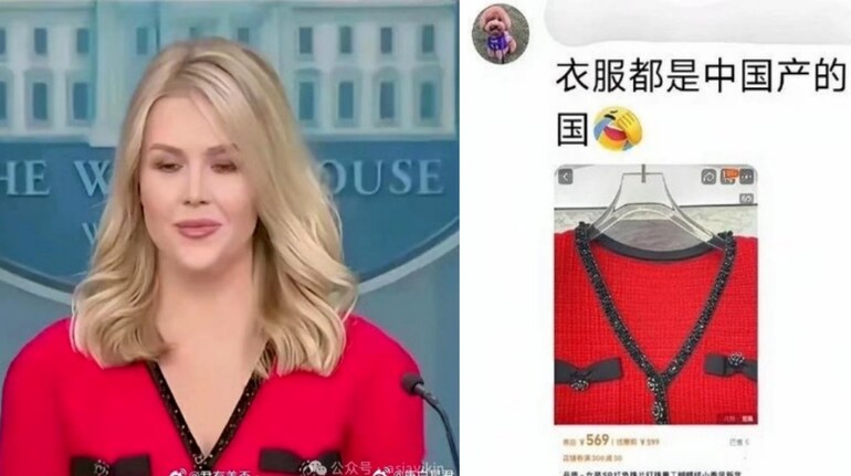 Red dress, red-faced: Did Karoline Leavitt wear Made-in-China dress ...