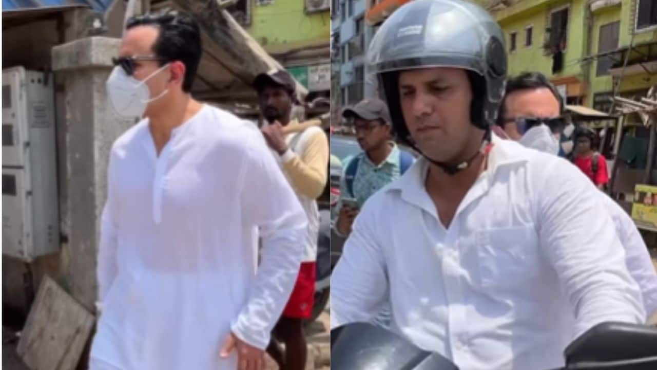Saif Ali Khan takes a casual scooty ride through Mumbai to reach film ...