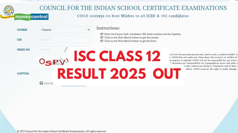 ISC Class 12 Result 2025 OUT @ results.cisce.org; Direct Link Here