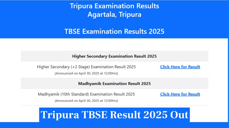 Tripura TBSE Madhyamik & Higher Secondary Results Announced; Direct ...