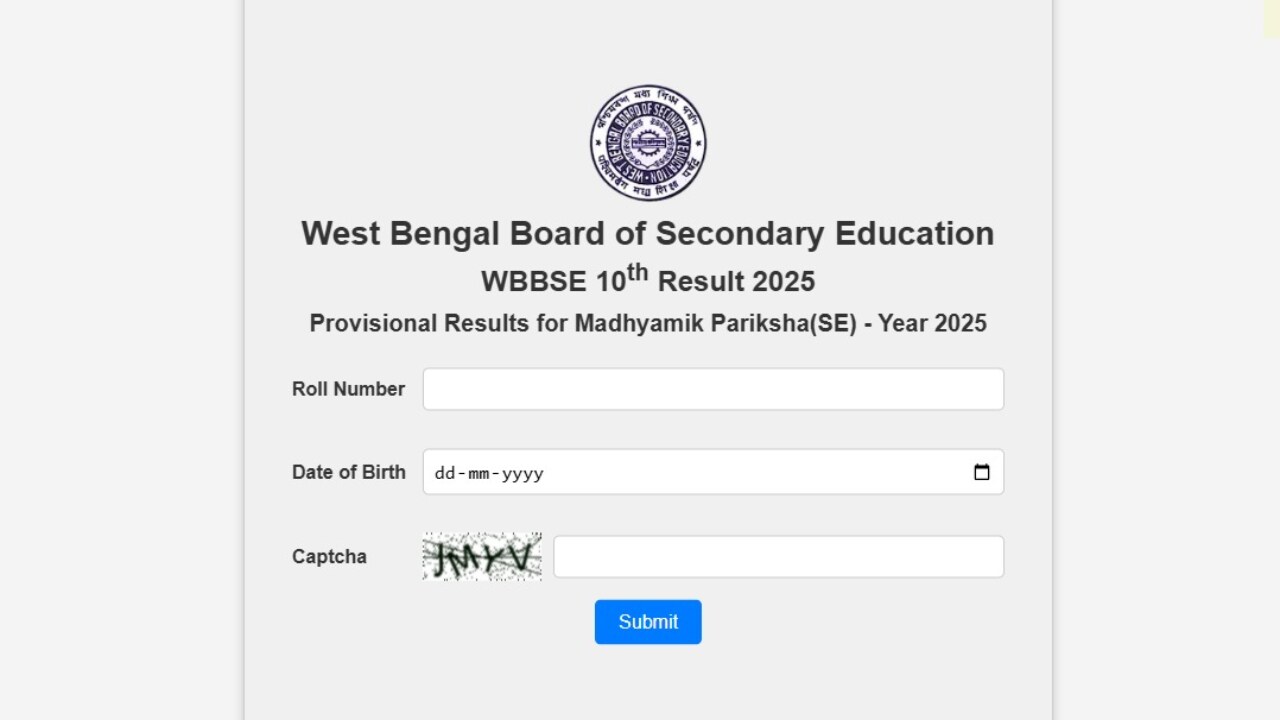 WBBSE Madhyamik Result 2025 Live: West Bengal Madhyamik Pariksha S.E ...