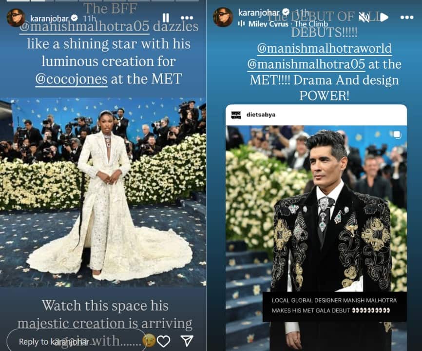 Karan Johar praises Indian celebrities' iconic Met Gala 2025 looks, skips Priyanka Chopra