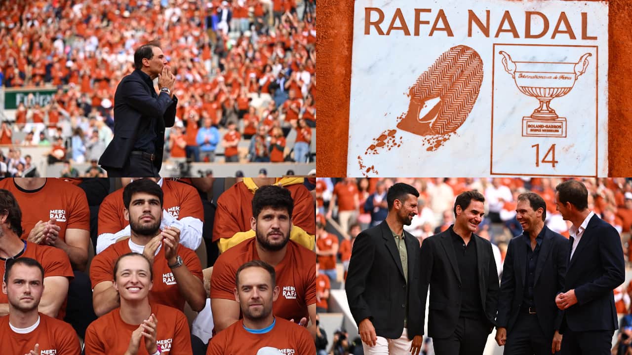Watch: Rafa Nadal honoured with ultimate footprint tribute at Roland ...
