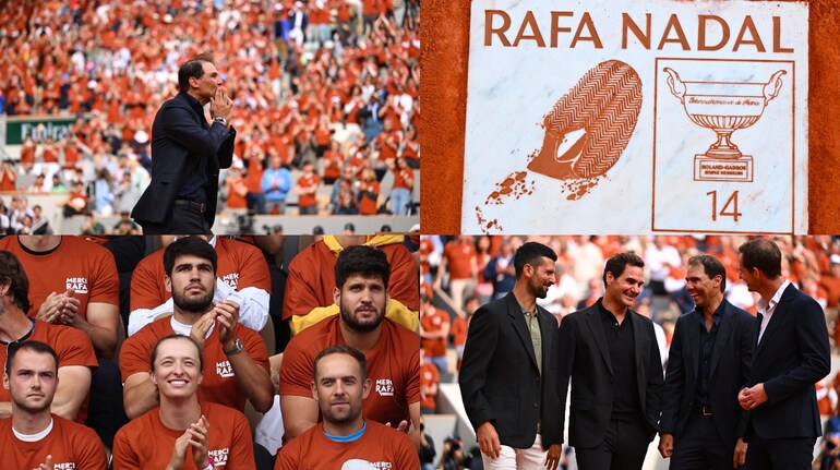 Watch: Rafa Nadal honoured with ultimate footprint tribute at Roland Garros; Federer, Djokovic ...