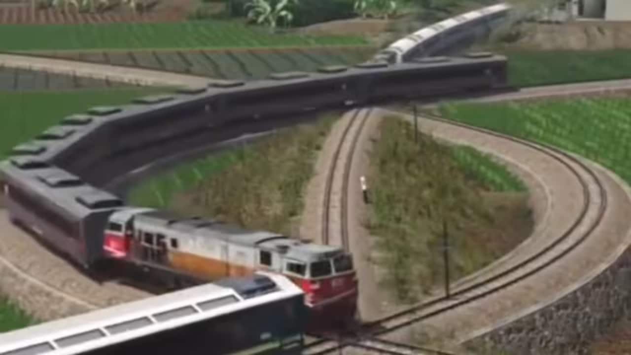 Viral 3D Animation of Trains Crossing Sparks Confusion and Admiration ...