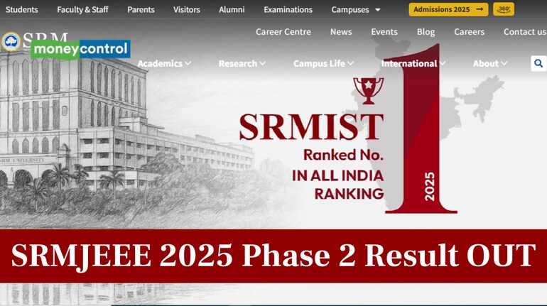 SRMJEEE 2025 Phase 2 Result Released @ srmist.edu.in; Here’s how to download rank card