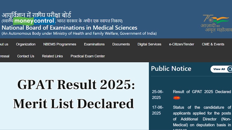 GPAT Result 2025: Merit List Declared @ natboard.edu.in; Direct link to ...
