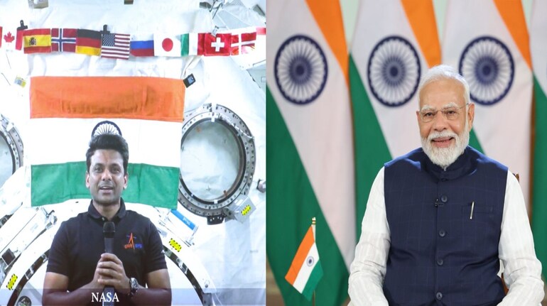 PM Modi interacts with astronaut Shubhanshu Shukla aboard ISS ...
