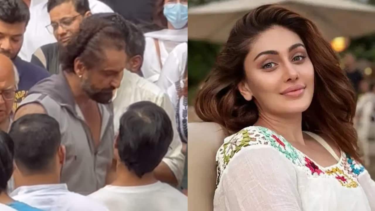 Shefali Jariwala's husband Parag kisses his wife a final goodbye