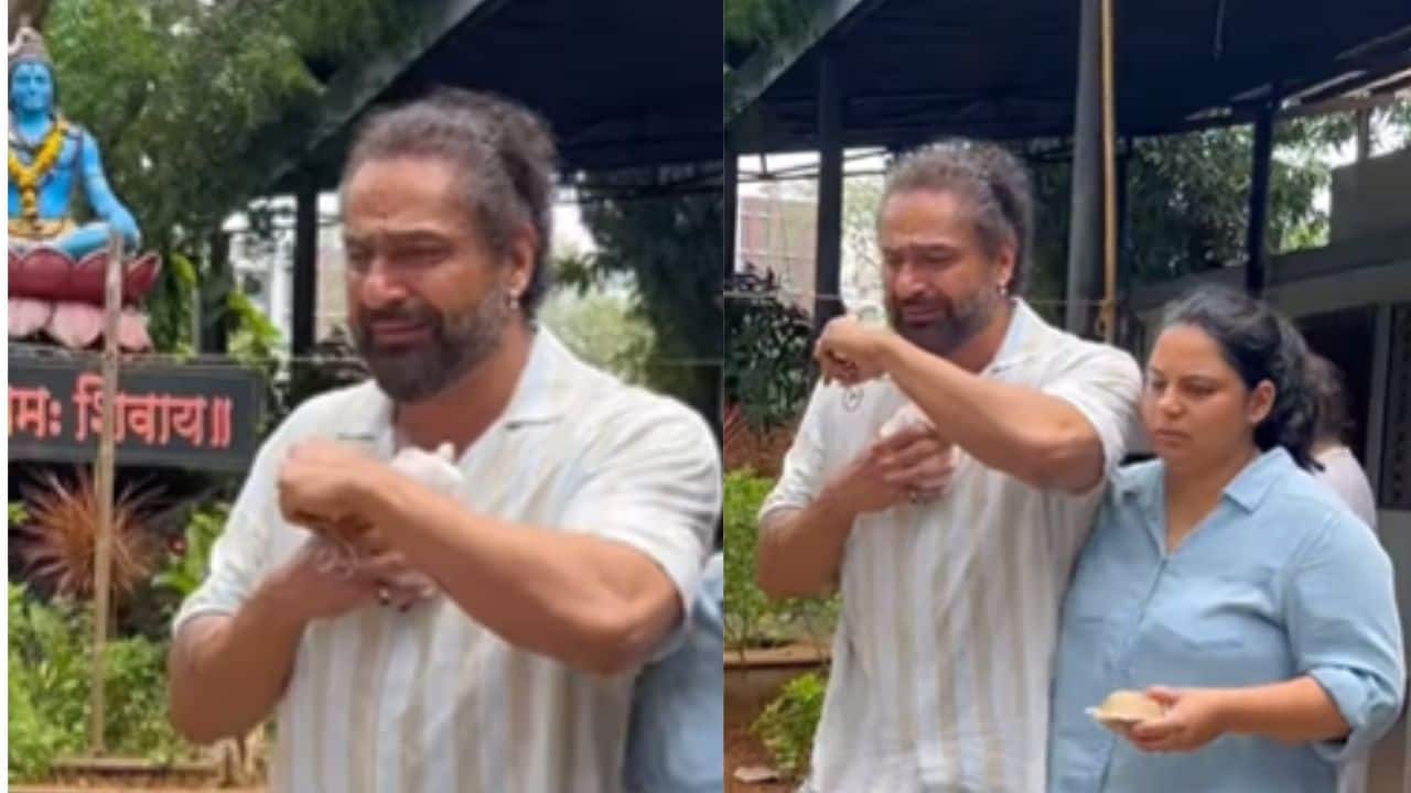 Parag Tyagi cries inconsolably as he carries late wife Shefali Jariwala ...