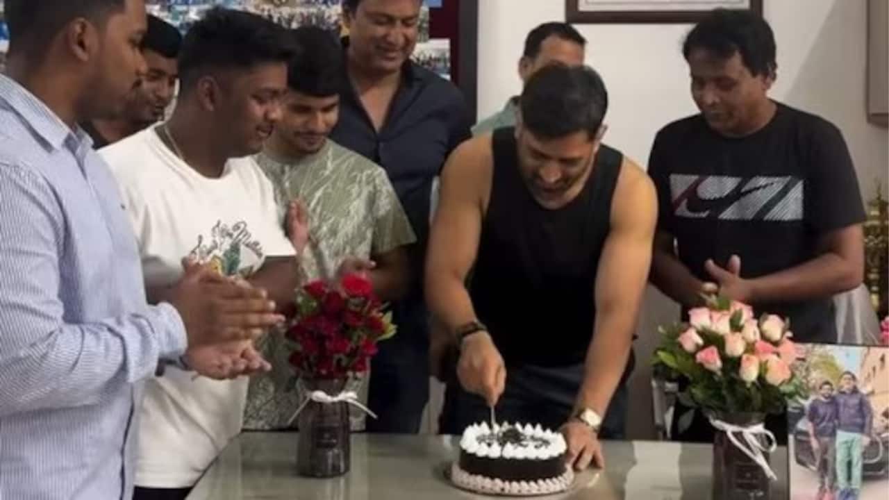 Watch: MS Dhoni rings in 44th birthday with cake, friends and heartfelt ...
