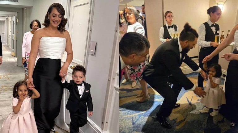 Hazel Keech’s red carpet companions, children Orion and Aura steal the ...