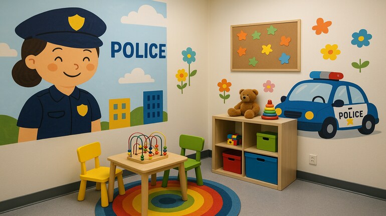 Bengaluru police make 3 stations child-friendly: Colourful walls, books ...