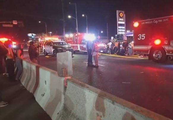 At least 30 hurt after car hits crowd outside Los Angeles club, says ...